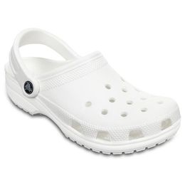 Crocs Damen Clog &raquo;Classic&laquo; Sommerschuh, Gartenschuh, Poolslides, mit typischem Logo wei&szlig; 39