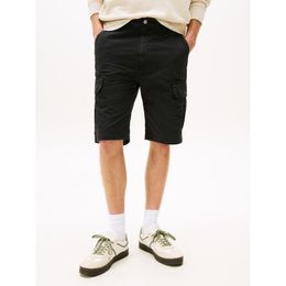 Tommy Jeans Herren Cargoshorts &raquo;TJM OTIS CARGO REG SHORTS&laquo; Mit G&uuml;rtelschlaufen schwarz 32, N-Gr