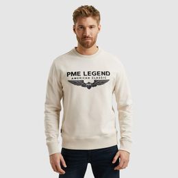 PME-Legend Pme Legend Damen PME LEGEND Sweatshirt &raquo;Crewneck soft terry with logo&laquo;, mit Logo Stickerei beige L