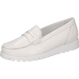 Waldl&auml;ufer Waldl&auml;ufer Damen Mokassin &raquo;HEGLI&laquo; Slipper, Bequemschuh aus Lackleder, in komfortabler Schuhweite H wei&szlig; 8,5 (42,5)