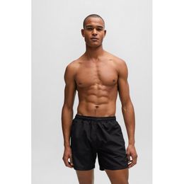 BOSS Damen BOSS Badeshorts &raquo;Dolphin&laquo; mit seitlichem Kontraststreifen schwarz M, N-Gr