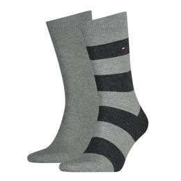 Tommy Hilfiger Herren Socken &raquo;TH MEN RUGBY SOCK 2P&laquo; 2 Paar, 2 Paar tlg. mit Rippenstrickb&uuml;ndchen, atmungsaktiv 39-42