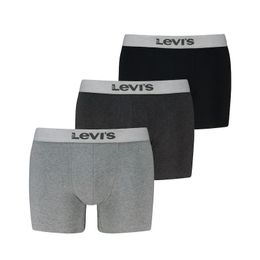 Levi's Levi's Herren Boxershorts &raquo;LEVIS MEN MEL WB BOXER BRIEF&laquo; 3er Pack, ohne Eingriff, tonaler Logobund, elastisch, Cotton-Mix L
