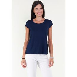 Seidel Moden Damen T-Shirt mit Kappen&auml;rmel, MADE IN GERMANY blau 34