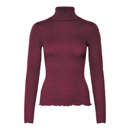 rosemunde Damen rosemunde Rollkragenshirt &raquo;Beatha silk shirt&laquo; mit langen &Auml;rmeln, gewellter Saum, Seidenmischung lila XL