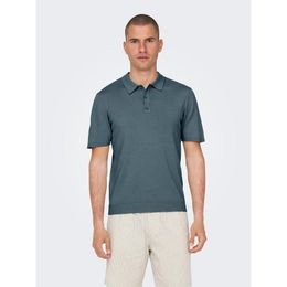 Only & Sons Only & Sons Herren ONLY & SONS Poloshirt &raquo;ONSWYLER LIFE REG 14 SS POLO KNIT NOOS&laquo; grau M
