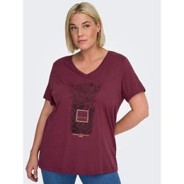 Only Carmakoma Damen Only CARMAKOMA Kurzarmshirt &raquo;CARLYDIA LIFE SS V-NECK REG TEE JRS&laquo; L