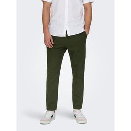 Only & Sons Only & Sons Herren ONLY & SONS Stoffhose &raquo;ONSLINUS CROP 0007 COT LIN PNT NOOS&laquo; mit Leinen gr&uuml;n S, N-Gr