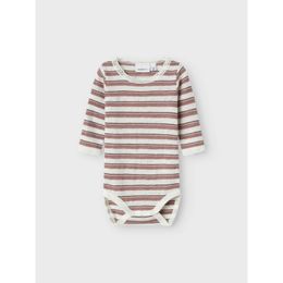 name it Jungen Langarmbody &raquo;NBFWANG WOOL NEEDLE LS BODY NOOS&laquo; aus reiner Merinowolle wei&szlig; 56, N-Gr