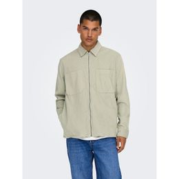 Only & Sons Only & Sons Herren ONLY & SONS Langarmhemd &raquo;ONSALP 14W RLX 2PKT WASHD CORD LS ZIP&laquo; beige M, N-Gr