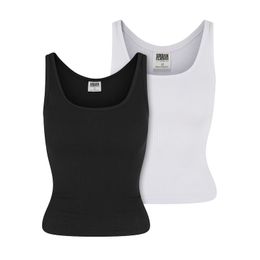 Urban Classics Damen Urban Classics Tanktop &raquo; Ladies Organic Basic Rib Top 2-Pack&laquo; XL