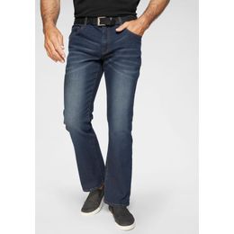 Arizona Herren Bootcut-Jeans &raquo;Mike&laquo; ausgestelltes Bein, niedrige Leibh&ouml;he, Stretch-Qualit&auml;t blau 31, L&auml;nge 32