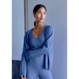 Copenhagen Studios Damen Cardigan aus hochwertiger, feiner Rippe, Loungewear 32/34