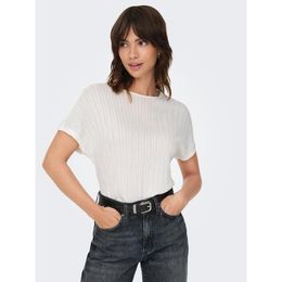 Only Damen Only Kurzarmshirt &raquo;ONLIRINA S/S O-NECK TOP JRS NOOS&laquo; wei&szlig; S