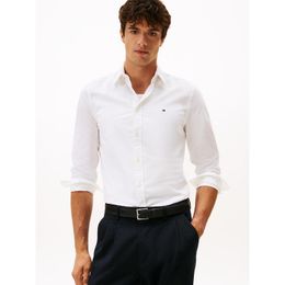 Tommy Hilfiger Herren Langarmhemd &raquo;FLEX POPLIN SHIRT&laquo; Slim Fit, Kentkragen, Baumwollqualit&auml;t wei&szlig; 3XL, N-Gr