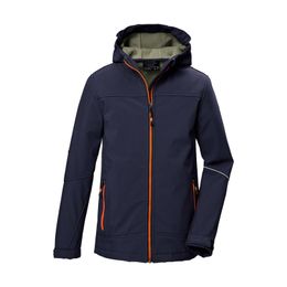 Killtec Jungen Softshelljacke &raquo;KOW 366 BYS SFTSHLL JCKT&laquo; Wasserabweisende Softshelljacke mit Fleece, Kapuze und Reflektoren blau 152