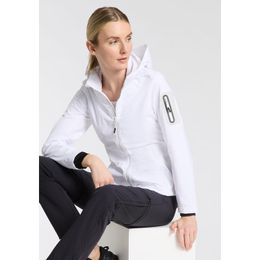 CMP Damen CMP Softshelljacke 1 Stk. tlg. mit Kapuze Atmungsaktiv & Windabweisend & Wasserabweisend & Leichtes Material wei&szlig; 34
