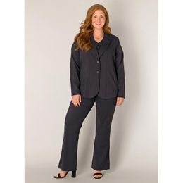 Base Level Curvy Damen Jackenblazer &raquo;Leah&laquo; mit Reverskragen und Stretch schwarz 58/60