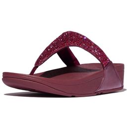 fitflop Damen Zehentrenner &raquo;LULU CRYSTAL&laquo; , Sandale, Pantolette mit Schmucksteine rot 38