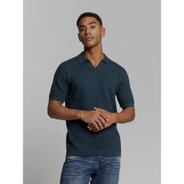 NO EXCESS Herren NO EXCESS T-Shirt &raquo; Poloshirt mit kurzen &Auml;rmeln&laquo; blau S