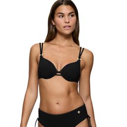 Triumph Damen B&uuml;gel-Bikini-Top &raquo;Summer Twist WP 01&laquo; gepolstert, Zierringe schwarz 40, Cup E