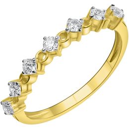 Firetti Damen Goldring &raquo;Schmuck Geschenk Gold 375 Fingerring Ring&laquo; mit Zirkonia (synth.) gelb