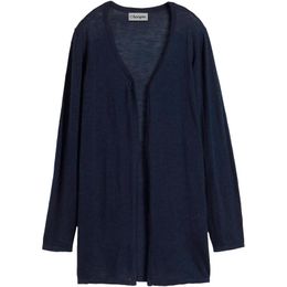 bonprix Damen bonprix Strickjacke lockere Passform, Slub-Strick, Casual Stil, aus Baumwolle blau 40/42 (M)