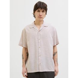 Jack & Jones Jack & Jones Herren Kurzarmhemd &raquo;JJESUMMER RESORT SHIRT SS SN&laquo; mit Resort Kragen beige S, N-Gr