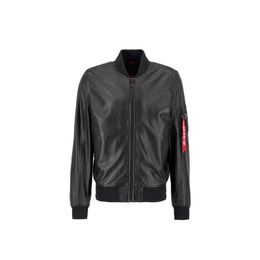 Alpha Industries Herren Bomberjacke &raquo;MA-1 Leather LW II&laquo; schwarz XS