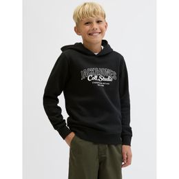 Jack & Jones Jack & Jones Junior Jungen Kapuzensweatshirt &raquo;JJMAKOTO SWEAT HOOD JNR&laquo; schwarz 140