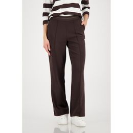 monari Damen Jogger Pants &raquo;Basic Lurex&laquo; elastischer Bund mit Glitzerstreifen, Straight Fit 42, N-Gr