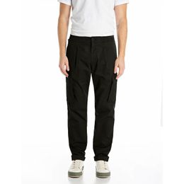 Replay Herren Chinohose &raquo;Adhann&laquo; aus Twill mit Cargotaschen, Tapered Fit 29, L&auml;nge 30