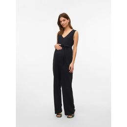 MAMALICIOUS Damen Overall &raquo;MLIVY SL JRS V-NECK JUMPSUIT NOOS&laquo; schwarz XS (34), N-Gr