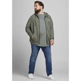 Jack & Jones PlusSize Jack & Jones Plussize Herren Jack & Jones PlusSize T-Shirt &raquo;NOA TEE&laquo; mit abgerundetem Saum, bis Gr&ouml;&szlig;e 6XL grau 3XL