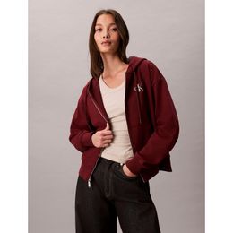 Calvin Klein Jeans Damen Sweatjacke &raquo;MNLG FRNCH TRRY FZ B&laquo; Mit Rundhalsausschnitt XL (44)