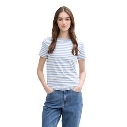 Tom Tailor Denim Damen Tom Tailor Denim T-Shirt geringelt blau S (36)