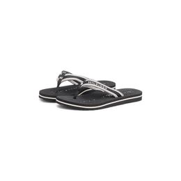 Tommy Hilfiger Damen Zehentrenner &raquo;TH WEBBING SUMMER SANDAL&laquo; Sommerschuh, Strandschuh, Dianette mit Streifen und Logoschriftzug 41