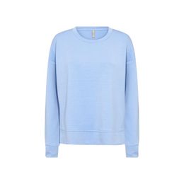 soyaconcept Damen soyaconcept Sweatshirt &raquo;SC-BANU 164&laquo;, aus glatter Modal Qualit&auml;t f&uuml;r ein angenehmes Tragegef&uuml;hl blau L