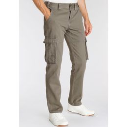 MAN'S WORLD Man's World Herren Cargohose mit aufgesetzten Taschen gr&uuml;n 46, N-Gr