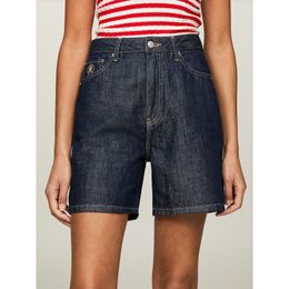 Tommy Hilfiger Damen Shorts &raquo;SMD DNM STRAIGHT SHORT HW LINA&laquo; mit Kontrastn&auml;hten blau 26, N-Gr