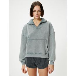 KOTON Sweatshirt female Grey size XS
