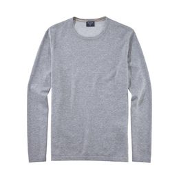 OLYMP Herren OLYMP Rundhalspullover &raquo;OLYMP Strick Casual&laquo; Crew Neck grau L