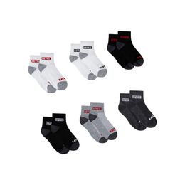Levi's Kids Herren Levi's Kids Kurzsocken &raquo;LHN BOX TAB MID CUT 6PK&laquo; Packung, UNISEX grau