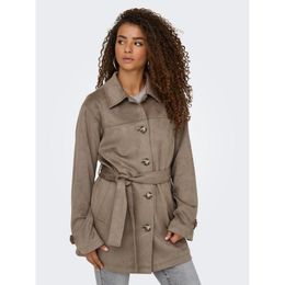 Only Damen Only Trenchcoat &raquo;ONLDIANE LIFE FAUX SUEDE COAT CC OTW&laquo; braun L