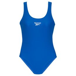 Reebok Damen Badeanzug &raquo;"Adelia"&laquo; Racer-Back Cut Out, sportlich, schlicht, bequem, Logo vorne blau L, N-Gr