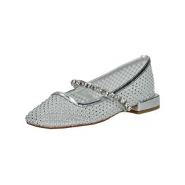 Alma en Pena Damen Alma en Pena Riemchenballerina &raquo;Alma en Pena Ballerinas Textil&laquo; silber 39