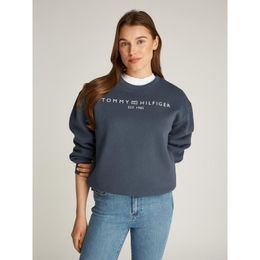 Tommy Hilfiger Damen Sweatshirt &raquo;MDRN REG CORP LOGO C-NK SWTSHRT&laquo;, mit Logoschriftzug blau XS (34)