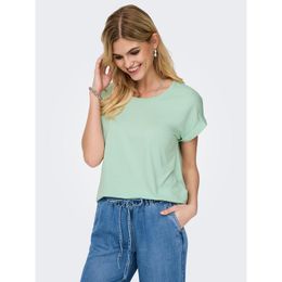 Only Damen Only &raquo;ONLMOSTER &ndash; Kurzarmshirt mit Aufschlag und klassischem Look&laquo; unifarben, casual, regular fit, Viskosemischung, Rundhals XS