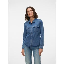 V&eacute;ro Moda Vero Moda Damen Jeansbluse &raquo;VMJENNIE LS DENIM SHIRT MIX NOOS&laquo; blau XS