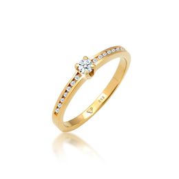 Elli DIAMONDS Damen Elli DIAMONDS Verlobungsring &raquo;Diamant Wei&szlig; Brillantschliff (0.18 ct) 585 Gelbgold&laquo; gold